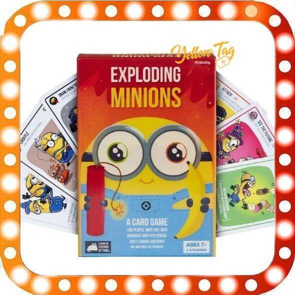 ⚡Exploding Minions Card Games Exploding Kittens Russian Roulette Card ...