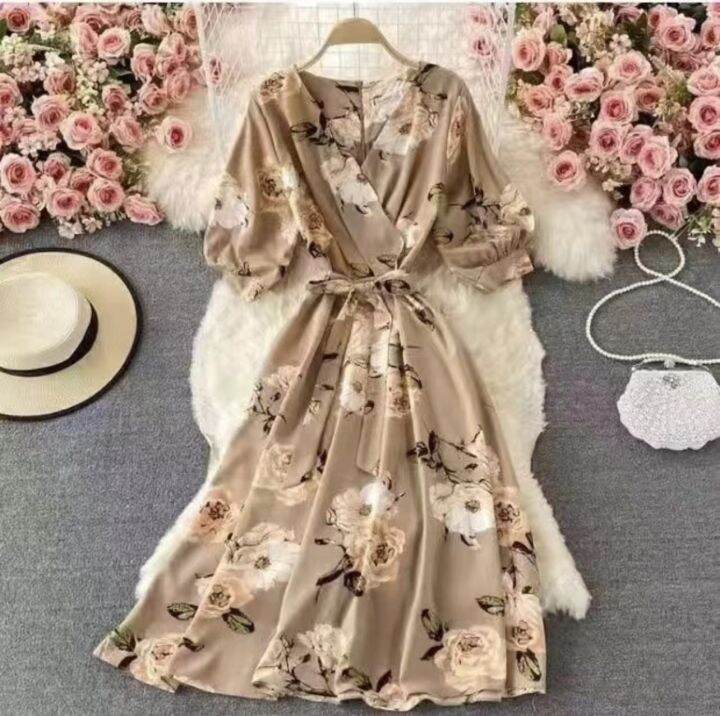 new women clothing dress floral design fashionable dresses | Lazada PH