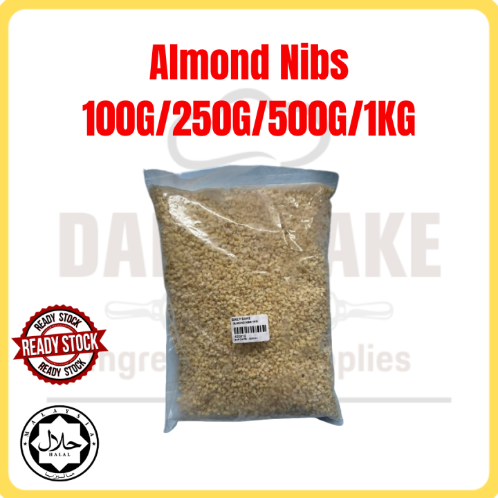 Almond Nibs (Imported) USA 100G 250G 500G 1KG/ Biji Badam/杏仁粒 ...