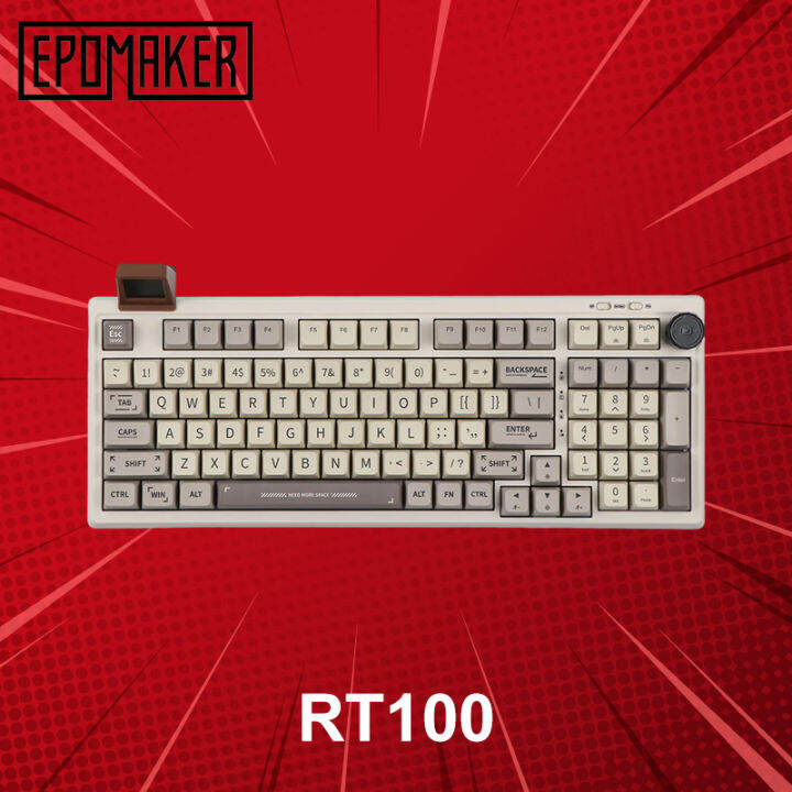 คีย์บอร์ดไร้สาย EPOMAKER RT100 ประกันศูนย์ 3 เดือน | Lazada.co.th
