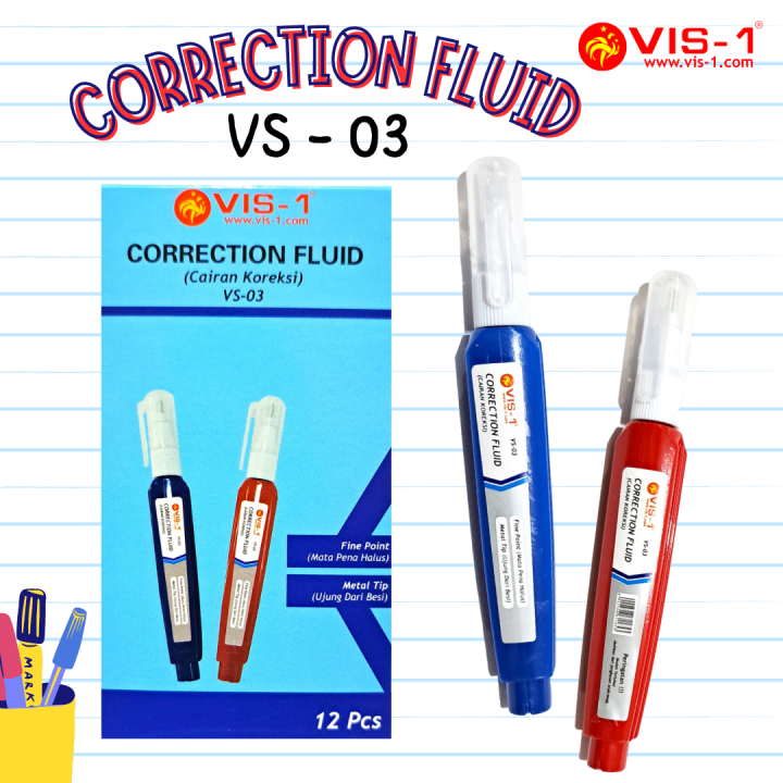 Tipe X Cair VS-03 VIS-1 / Correction Fluid VS-03 | Lazada Indonesia