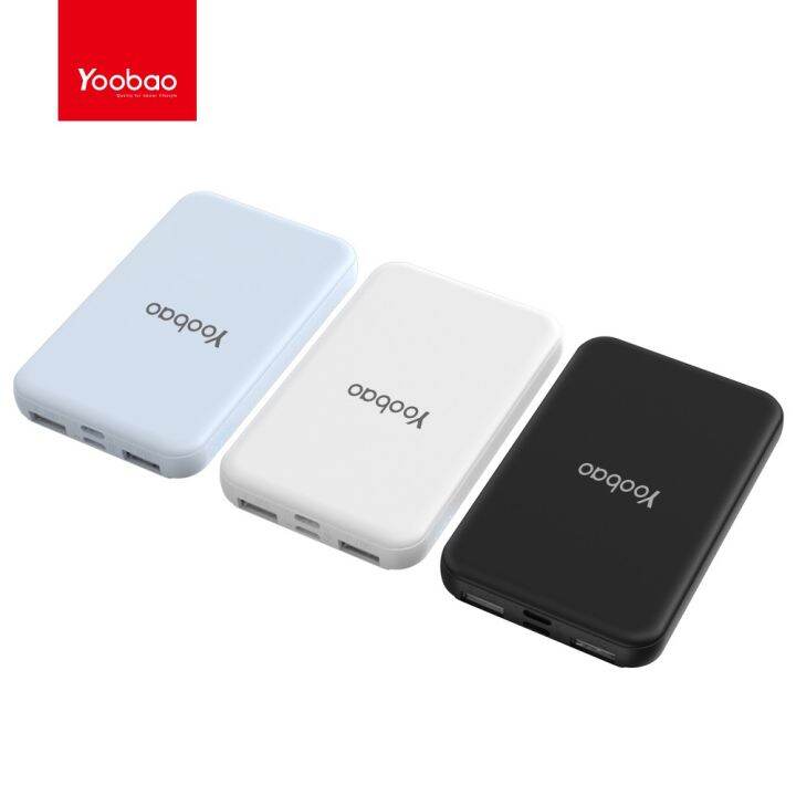 Yoobao P6w Powerwizard 6mah Mini Slim Portable Charger Two Input Two Output Cute Power Bank 