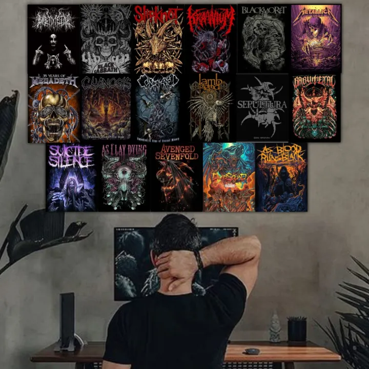 UKURAN A5 Poster Dinding Band Metal Underground Hiasan Dinding Kamar ...