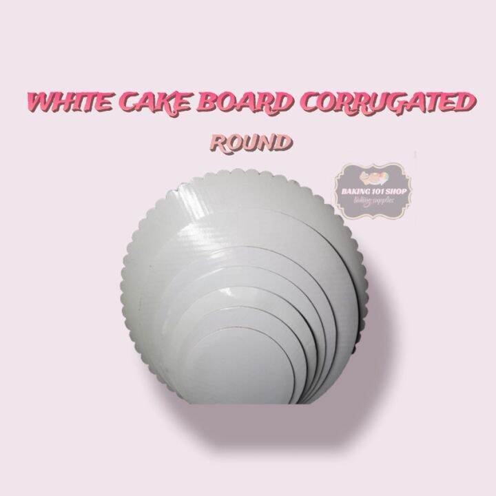 9" ROUND WHITE CAKE BOARD CORRUGATED ( 10 PCS ) | Lazada PH