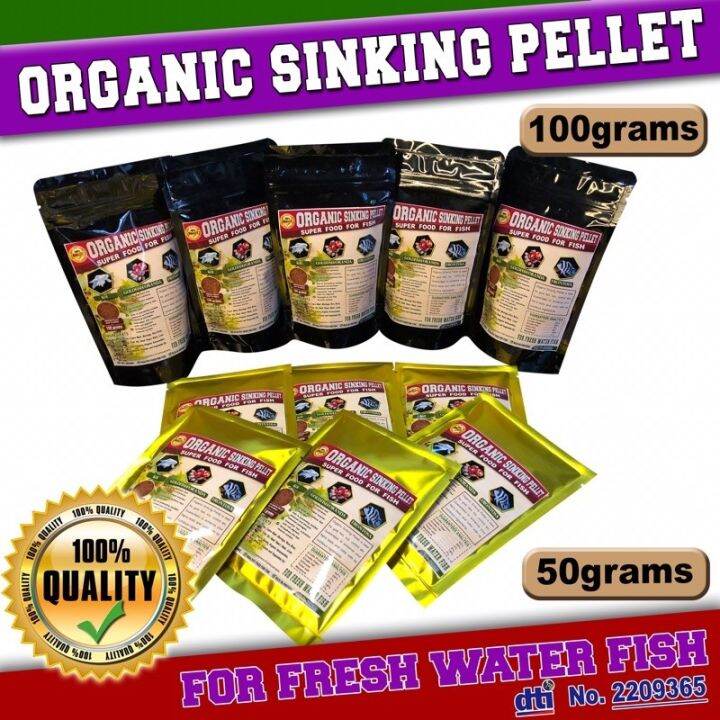 Organic Sinking Pellet/ Good for Juvy-Adult Goldfish koi Chiclid etc ...