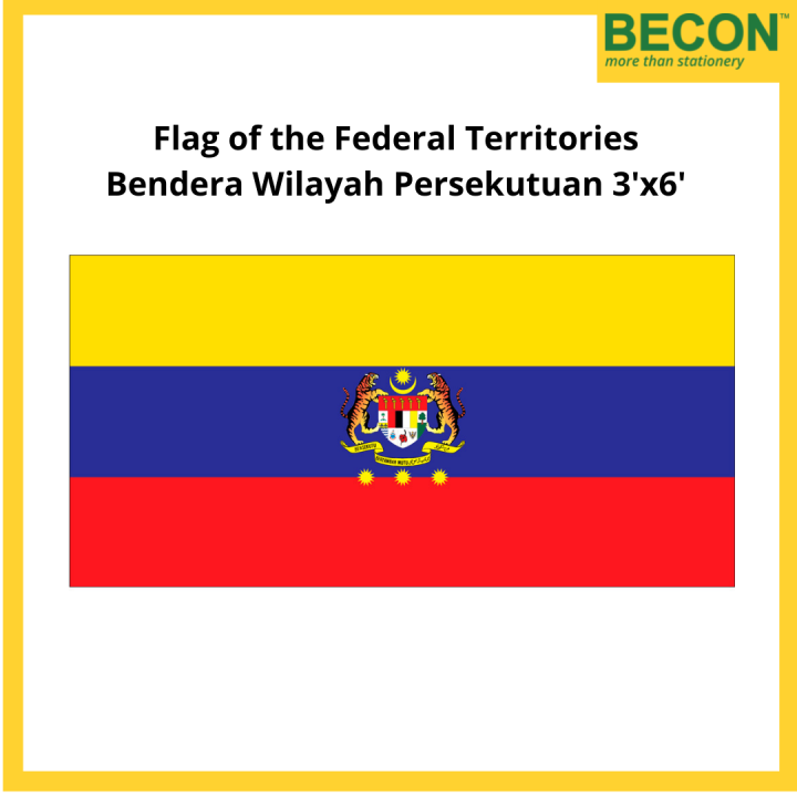 Flag of the Federal Territories Bendera Wilayah Persekutuan 3'x6' | Lazada