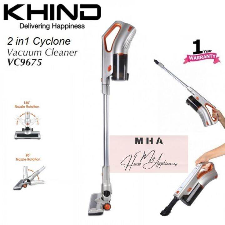 KHIND CORDLESS VACUUM VC9675 BAGLESS | Lazada