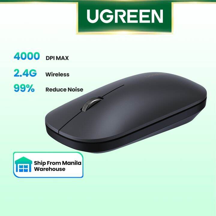 UGREEN Mouse Wireless Silent Mouse 4000 DPI For Computer Laptop Mice ...