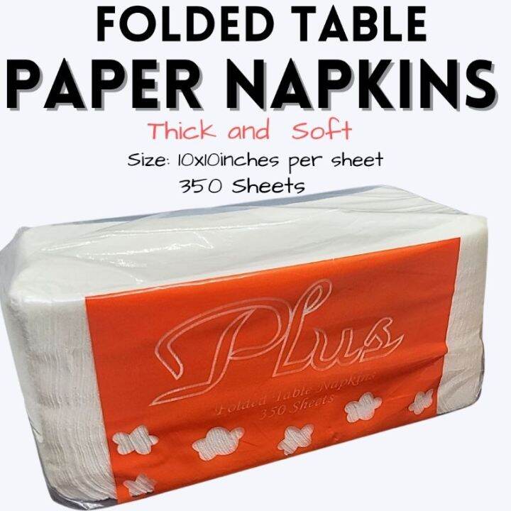 Folded Table Paper Napkins Big Size 350sheets | Lazada PH