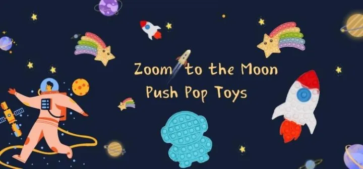 Hot Sale Rainbow Star Rocket Space Push Pop Bubble Popits Sensory ...