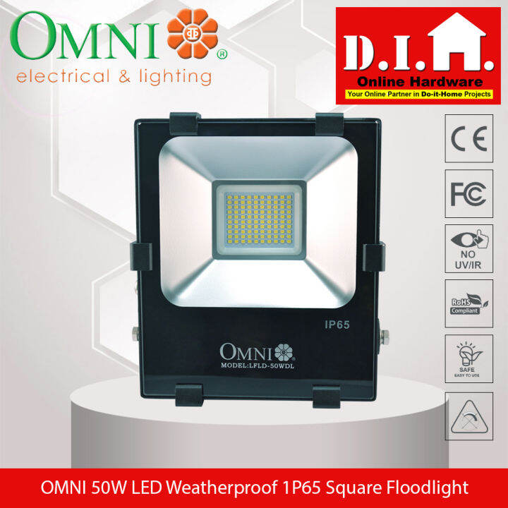 Do-it-Home OMNI 50W LED Weatherproof 1P65 Square Floodlight 50 Watts Model LFLD-50 | Lazada PH
