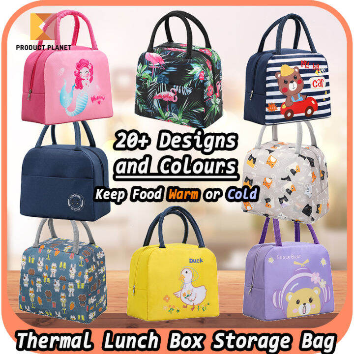Thermal Lunch Box Bag Waterproof Adult Beg Bekas Makanan Budak Sekolah ...