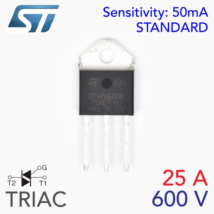 STMicroelectronics TRIAC ไตรแอค 25A 600V (BTA26-600B) | Lazada.co.th