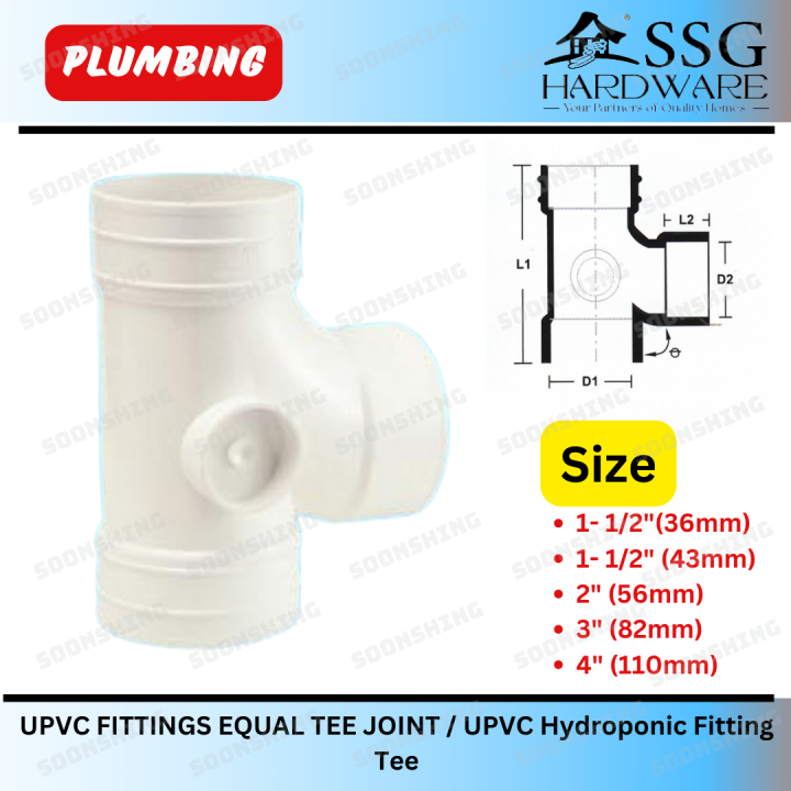 UPVC Pipe Fitting Paip Air Paip Getah/ Penyambung Paip Joint Paip Putih White pipe /Paip Putih 1 ...