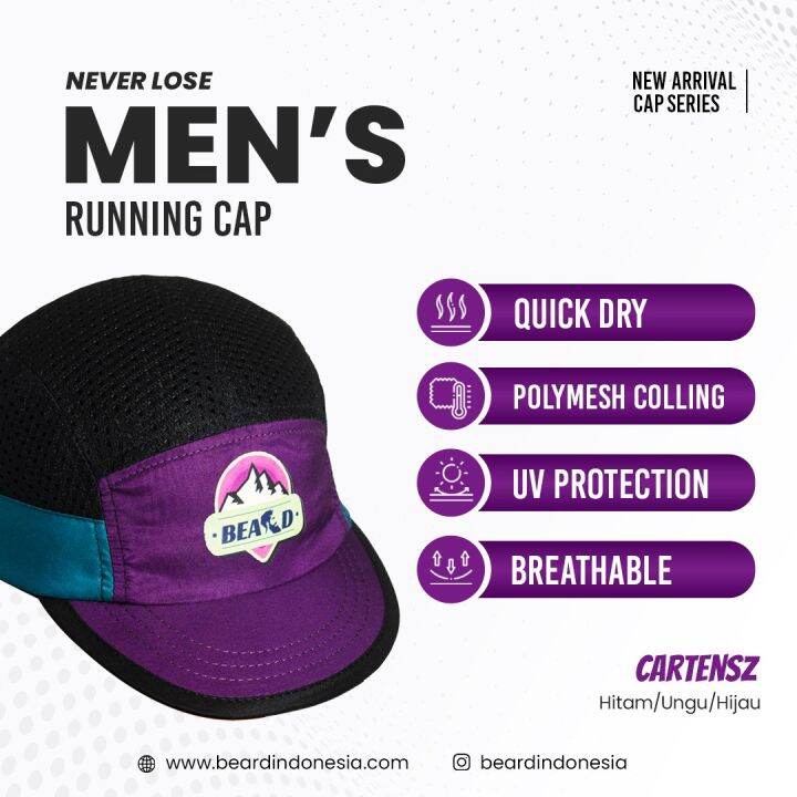 Beard Running Cap Topi Lari Unisex - Cartensz Series | Lazada Indonesia