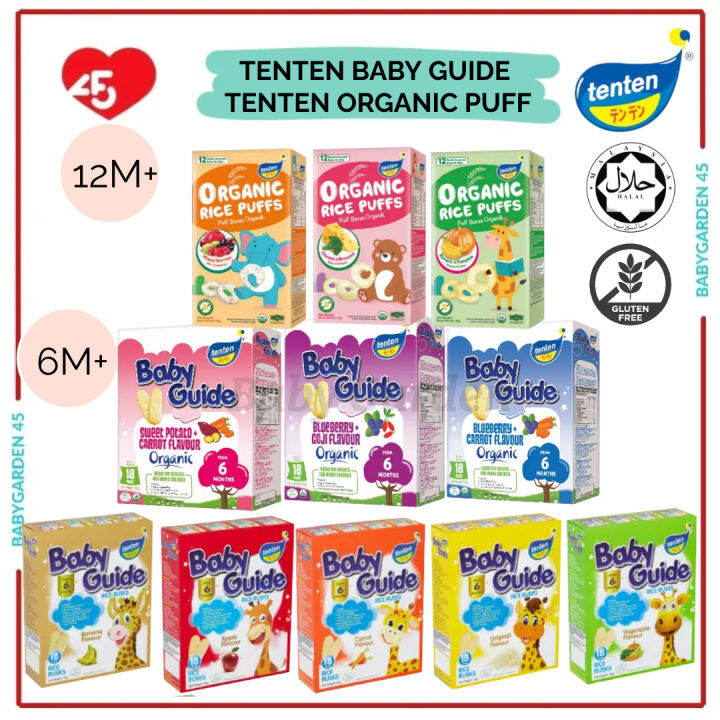 TenTen / Ten2 Baby Guide Baby Rice Rusk 6m+ Organic Baby Rice Puff Ten ...