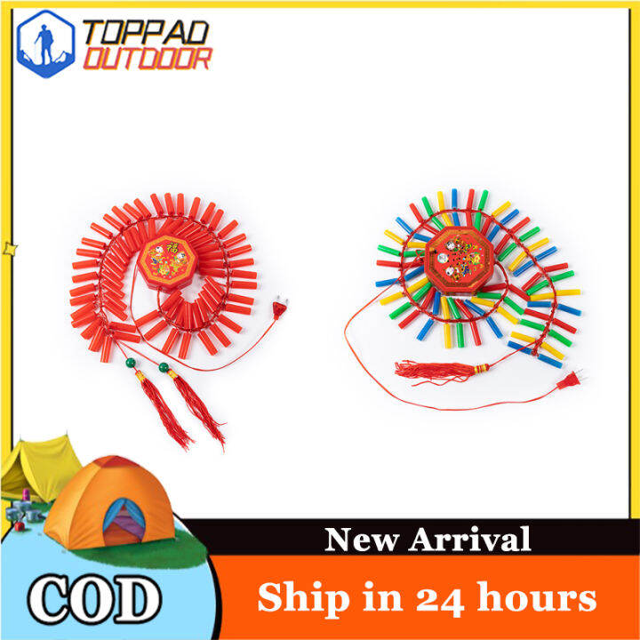 Toppad Electric Fire Cracker Lights With Sound LED Glowing Firecrackers ...