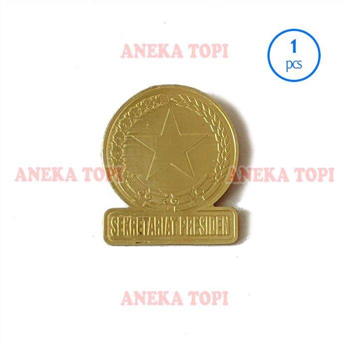 Lencana Pin Sekretariat Presiden Pin Sekretariat Presiden Warna Gold ...