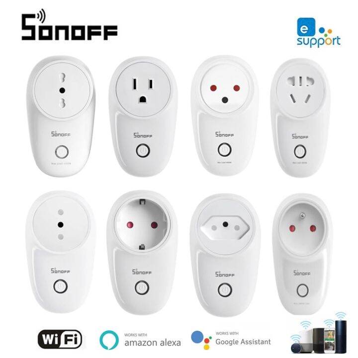 SONOFF S26 R2 WiFi Smart Plug 16A Power Socket EU/FR/US/CN/IL/IT/BR Wireless Switch Timing Voice ...