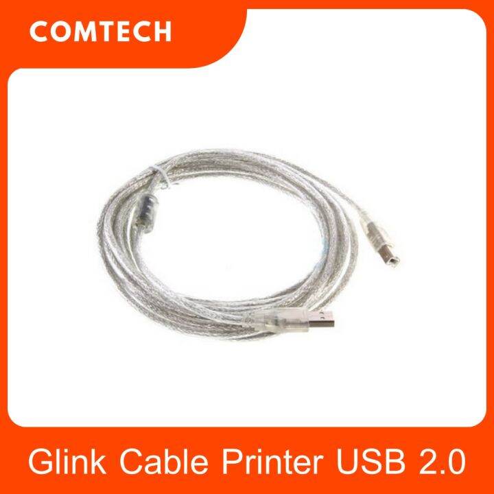 Glink Cable Printer USB 2.0 สายเครื่องปริ้น แบบใส ยาว 3 เมตร | Lazada.co.th