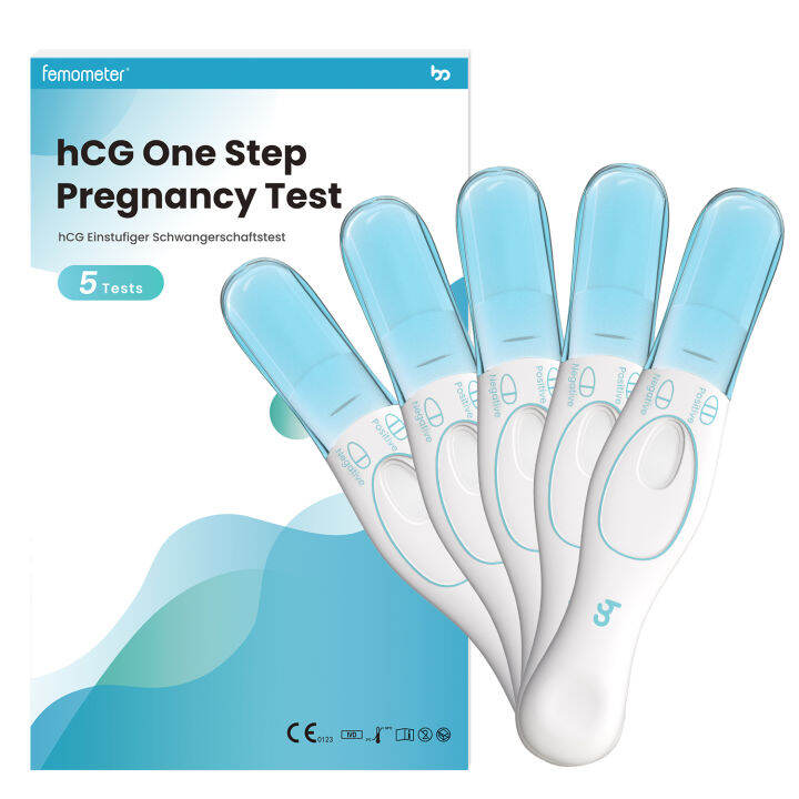 Femometer 5PCS/Set Pregnancy Tests Paper 25 MIU/ml HCG Pregnancy Rapid ...