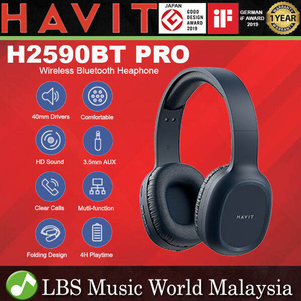 HAVIT H2590BT PRO Wireless Bluetooth Headphone with Adjustable Slider ...