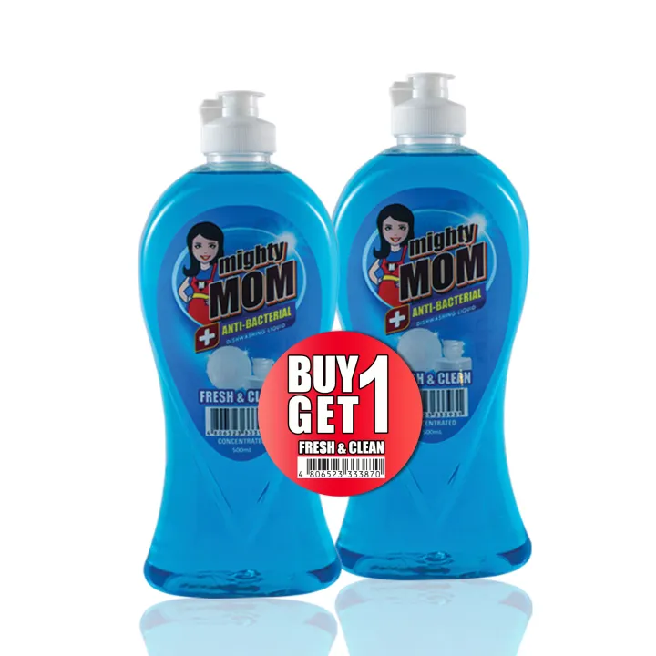 Mighty Mom Dishwashing Liquid Fresh and Clean 500ml x 2 (Buy-1-Take-1 ...