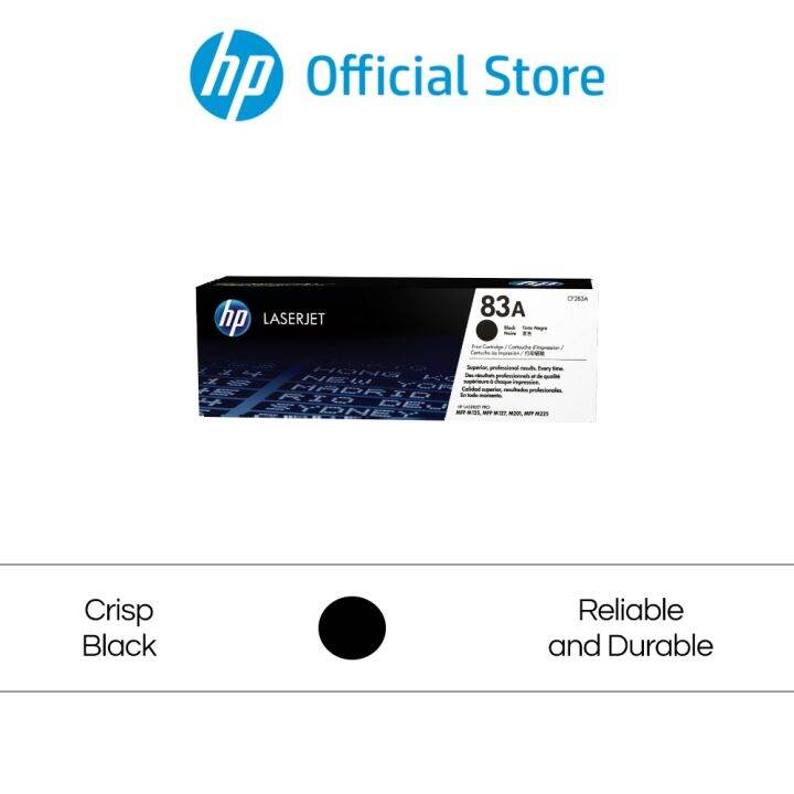 ตลับหมึกเลเซอร์HP 83A Black Original LaserJet Toner Cartridge | Lazada ...