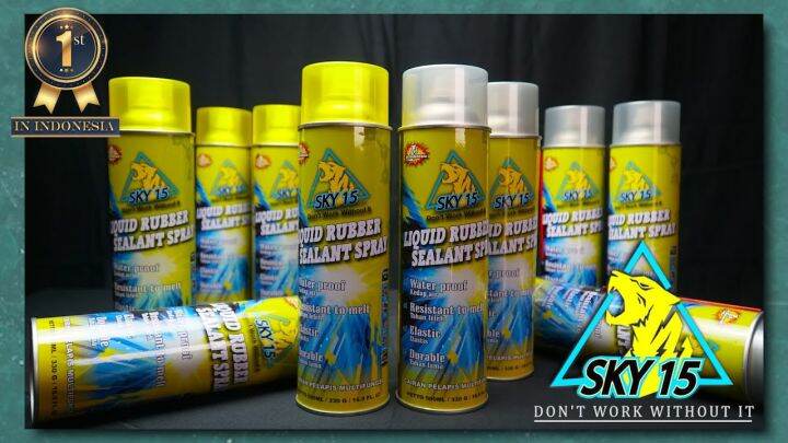 Liquid Rubber Sealant Spray Cairan Pelapis Anti Bocor 500ML SKY 15, sealent waterproofing ...