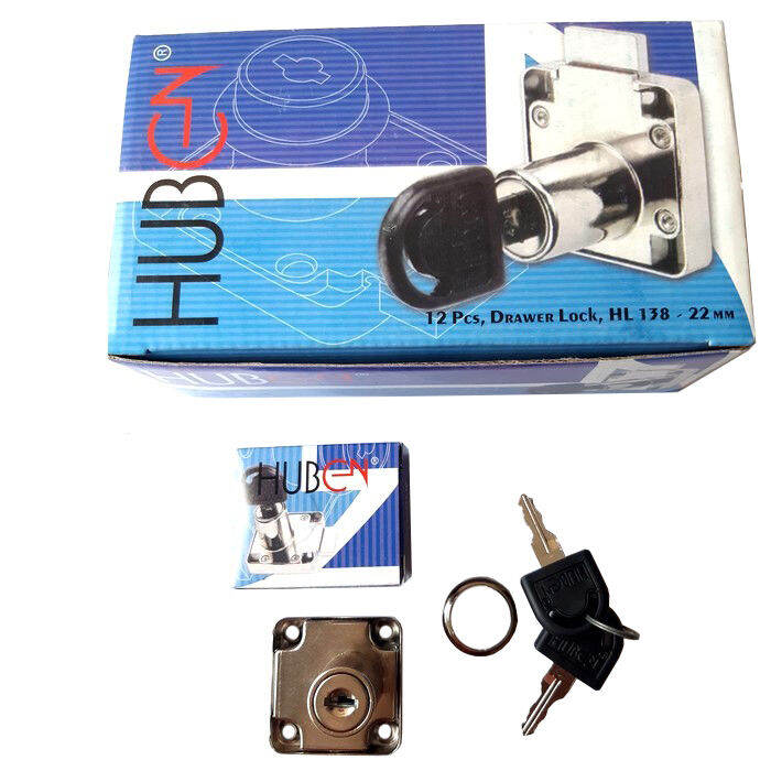 BMS - Kunci Laci / Lemari Drawer Lock Huben 138 - 22mm | Lazada Indonesia