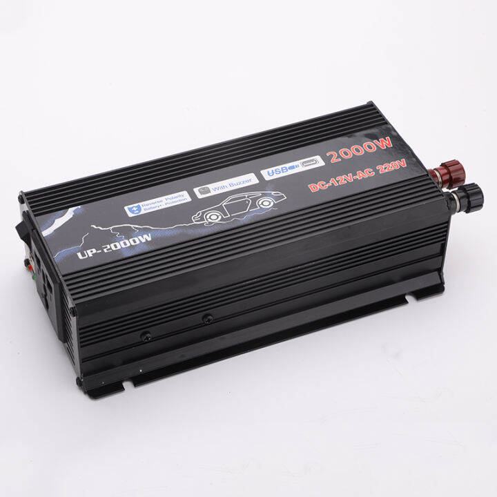 Power Inverter 2000W Inverter Pure Sine Wave DC 12V To AC 220V 2000 ...