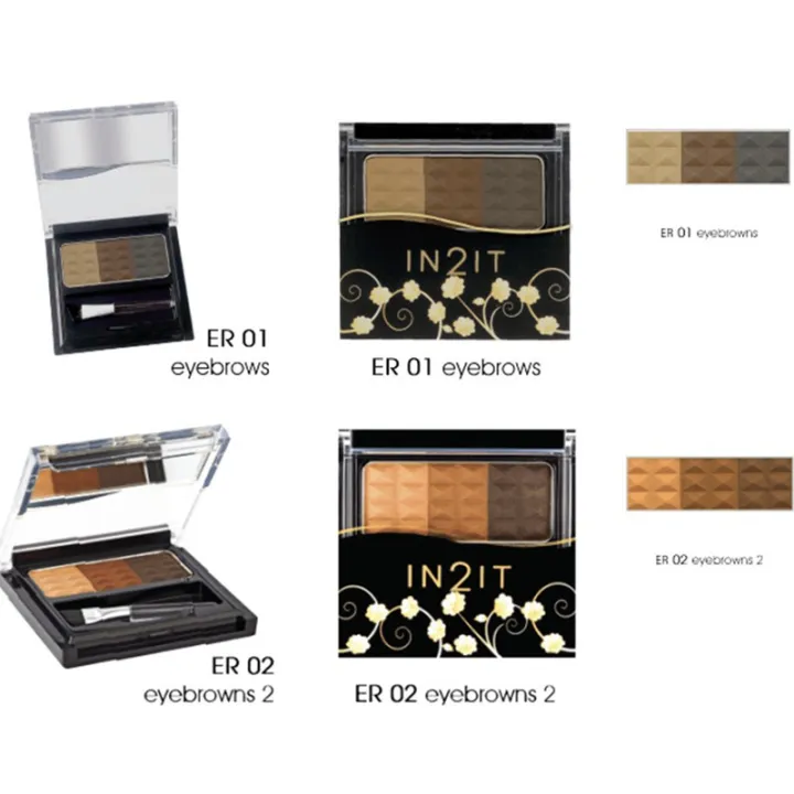 IN2IT WATERPROOF EYEBROW COLOUR ตลับคิ้วฝุ่นอินทูอิท | Lazada.co.th