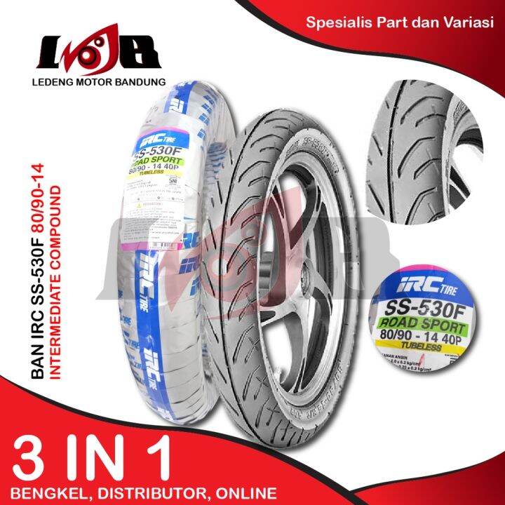 IRC 80/90-14 SS530 F Series Ban Tubeless Motor Matic Medium Compound ...
