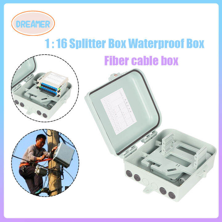 16-Ways Fiber Splitter Box 1 Point 16 Fiber Optic Splitter Waterproof ...