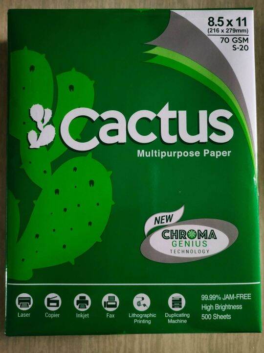 Cactus Short Bond Paper | 1 Box (5 Reams) | Lazada PH
