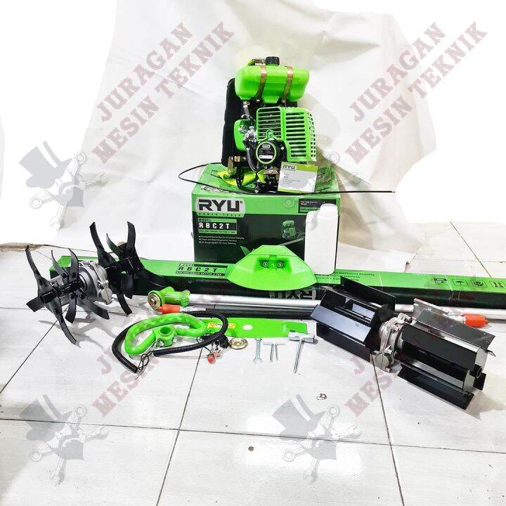 Mesin Potong Rumput RYU RBC2T + Head Tiller Penyiang Gulma & Penggembur ...