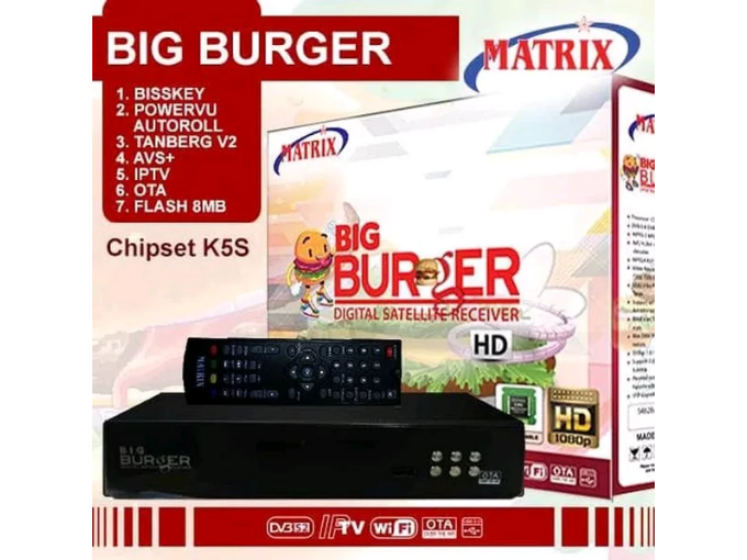 Promo Receiver Parabola Matrix Big Burger HD Mpeg4 - FTA Powervu Bisskey | Lazada Indonesia
