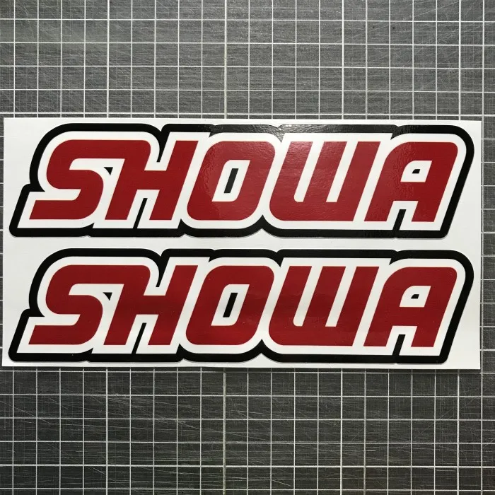 SHOWA suspension stickers decals 1 pair for front fork, motocross xrm ...