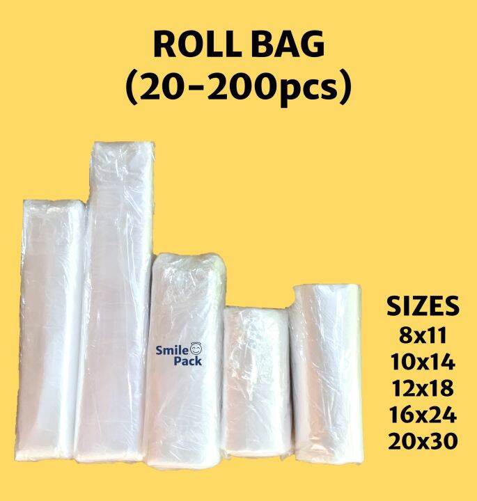 HD Plastic Labo / Roll Bag Supot - 8x11 10x14 12x18 16x24 20x30 for ...