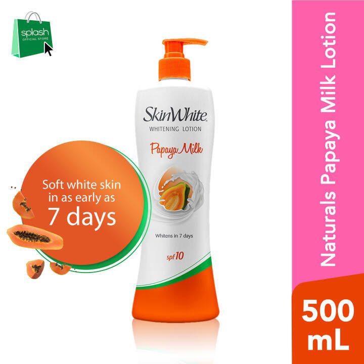 SkinWhite Whitening Lotion Natural Papaya Milk SPF10 Moisturizing ...