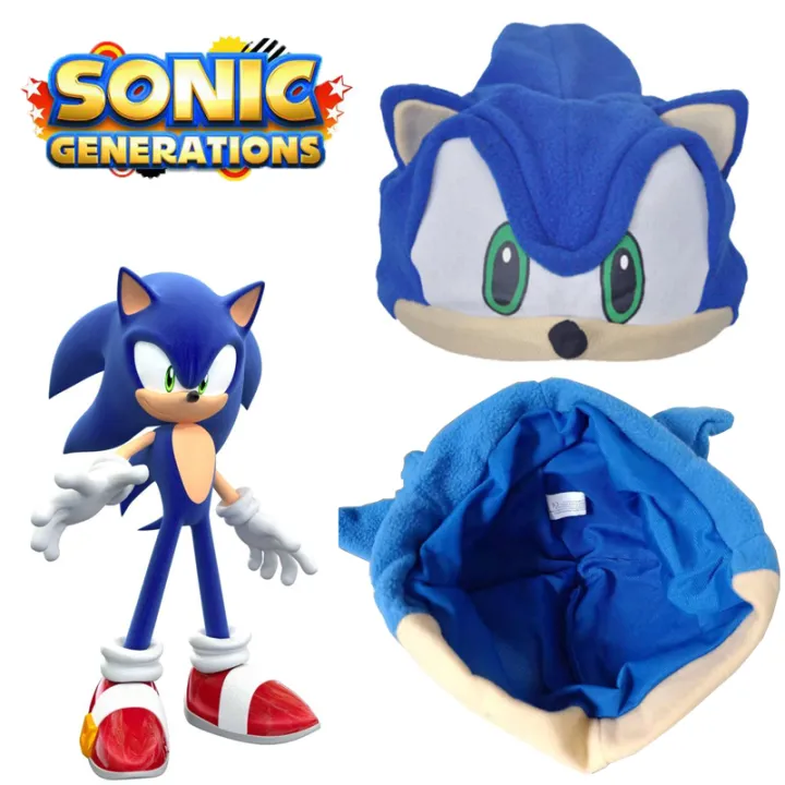 Cute Boy Sonic The Hedgehog Hats Anime Cosplay Cap Cartoon Plush Hat ...