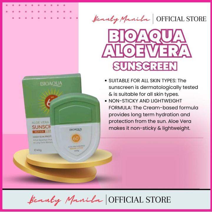 BIOAOUA Face Sunscreen with Aloe Vera Powerful Protection against Sun ...