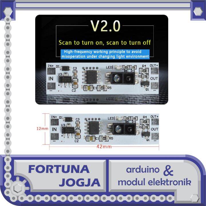 Saklar Lampu LED Strip 5V - 24V DC 3A dengan Sensor Gerakan Tangan ...