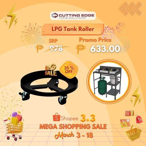 【READY STOCK】 CUTTING EDGE LPG tank Roller Heavy Duty Movable | Lazada PH
