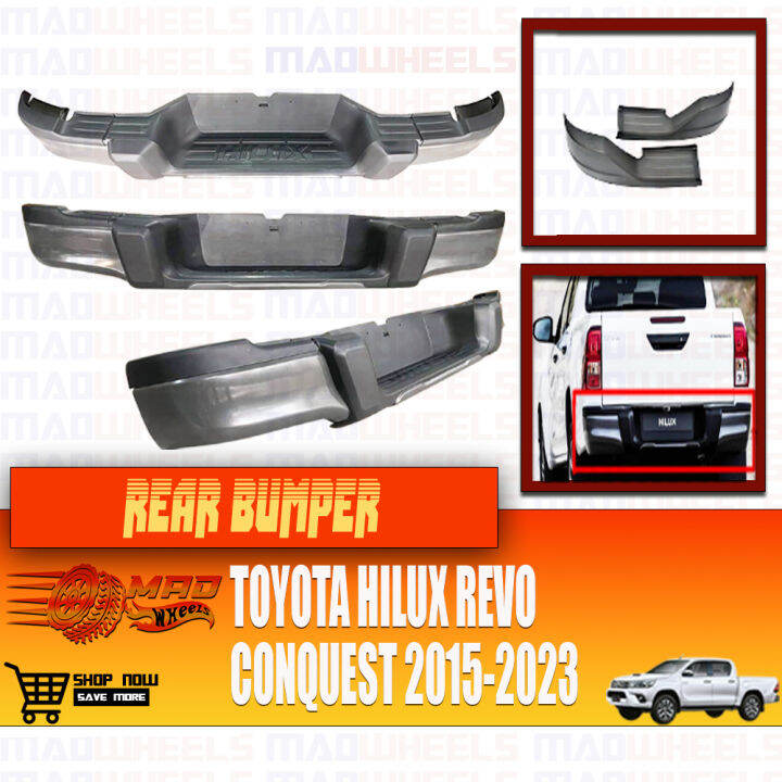 Toyota Hilux Revo Conquest 2015-2023 Rear Bumper Nudge Style (Gray ...