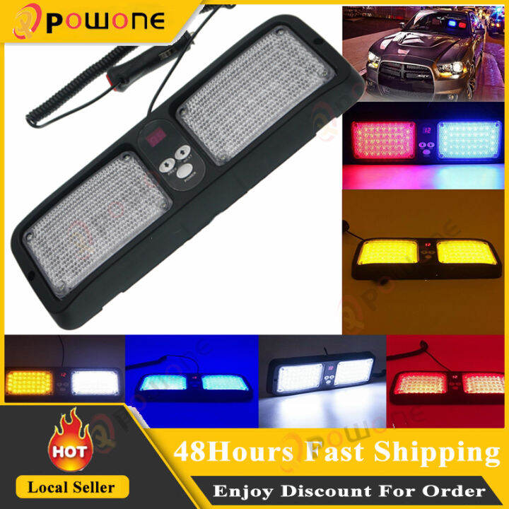 86LED Windshield Police Strobe Lights Sun Visor Emergency Hazard ...