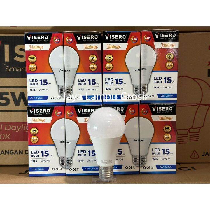 VISERO VINTAGE 15W / 15 Watt Lampu Bohlam Led Bulb E27 Putih | Lazada Indonesia