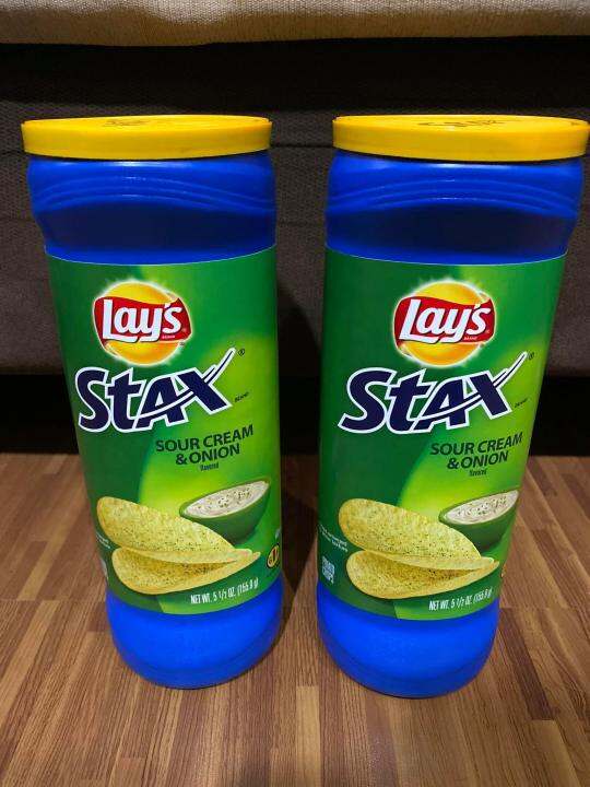 Lay's Stax Sour Cream & Onion Potato Chips 5.50z | Lazada PH