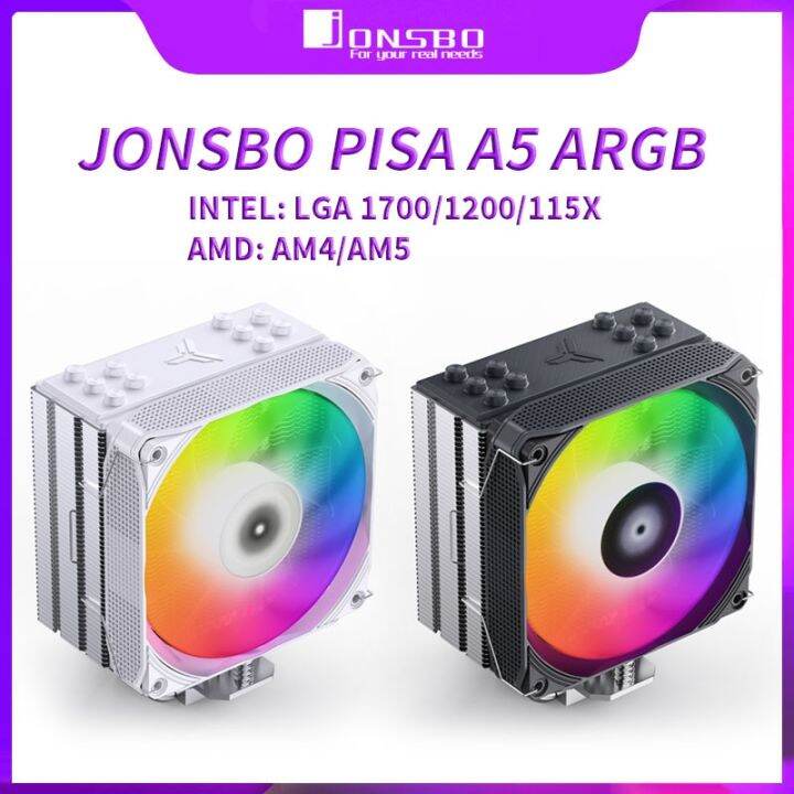 JONSBO PISA A5 ARGB 5 ท่อความร้อนทาวเวอร์ 5V 3 ขา CPU Cooler ITX ระบาย ...