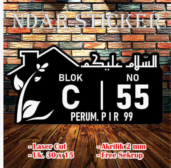 Papan Nomor Rumah Lampu Akrilik Nama Toko Coffee Akrilik - Rumah ...